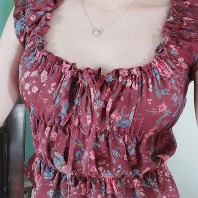 The Lace Front Top / Cottage Core, Sewing Pattern Size EU 34-44 XS-L ...