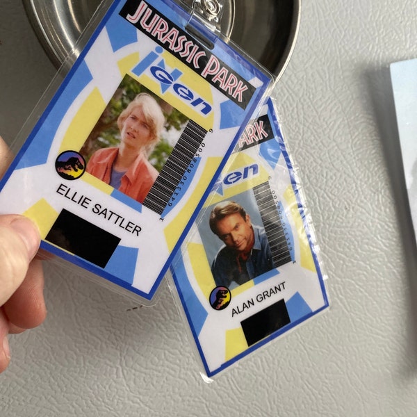 Jurassic Park Alan & Ellie Ingen ID Badge Set - Etsy Canada