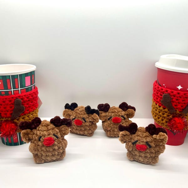 Mini Rudolph Reindeer | NO SEW Crochet Pattern | Quick and Easy 20 ...