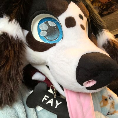 Vegan Leather Fursuit Collar Name Tag Furry Name Tag Con - Etsy