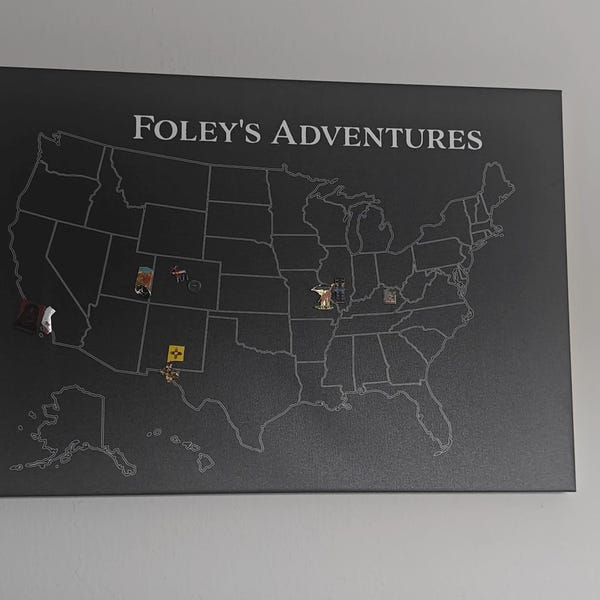 DIY Kit Push Pin Map, US Map With Push Pins, Travel Map Tracker, United ...