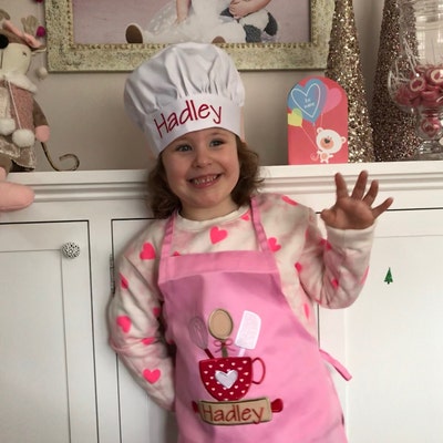 Personalized Child's Valentine's Day Apron, Embroidered Kids Cooking ...