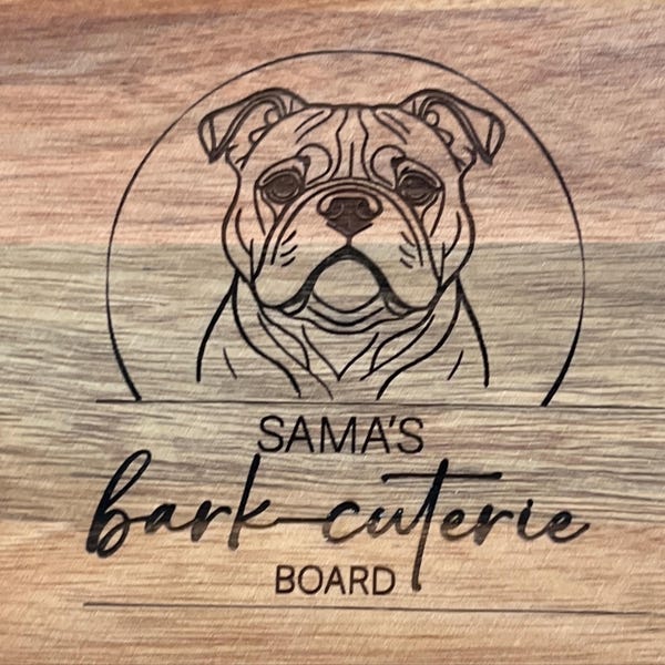 Personalized Dog Treat Board, Laser Engraved Bark-cuterie Serving Tray ...