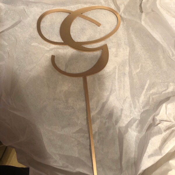 BEST SELLER! Cake Topper Initial- One Letter Cake Topper - Wedding Cake ...