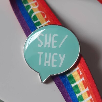 Pronoun / Pronouns Enamel Pin Design Your Own, Gift Neopronouns, Non ...