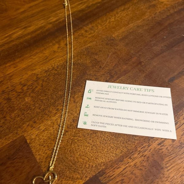 Dainty Heart Outline Necklace With Cross Charm • Love and Faith ...