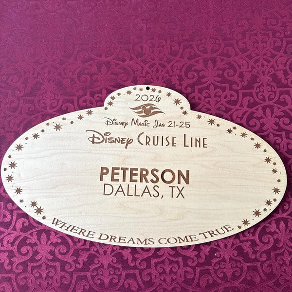 UNOFFICIAL Personalized Wooden Disney Disneyworld / Disneyland ...