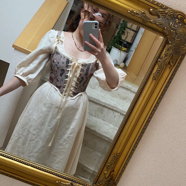 Cottagecore Corset Bodice, Renaissance Corset, Peasant Bodice, 18th ...