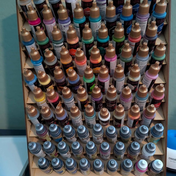 Wall Mounted Tube Type Paint Storage Rack - 20/21ml Tubes or 37ml Tubes ...
