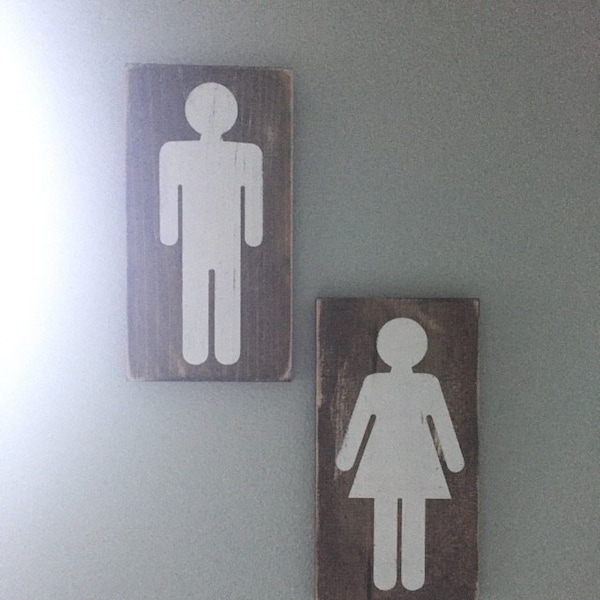 Boy and Girl Bathroom Sign, Restroom Sign, Bathroom Sign, Bathroom ...
