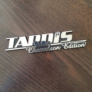TARDIS Chameleon Edition Dr Who Car Emblem Chrome Plastic | Etsy