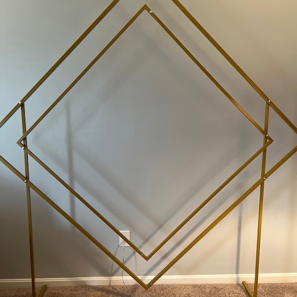 Diamond Wedding Iron Arch Wedding Geometry Arch Ceremony Wedding Arch ...