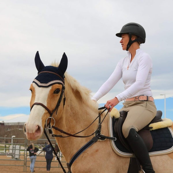 DIY Horse Bonnet Tutorial by Equiears Full Size Sqaure and Tie Down ...