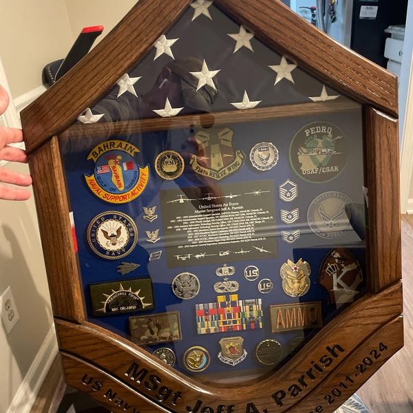 Handcrafted Air Force Ssgt Shadowbox - Air Force Tsgt Shadowbox ...