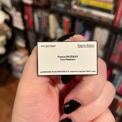 American Psycho Pin American Psycho Patrick Bateman Business Card Pin ...