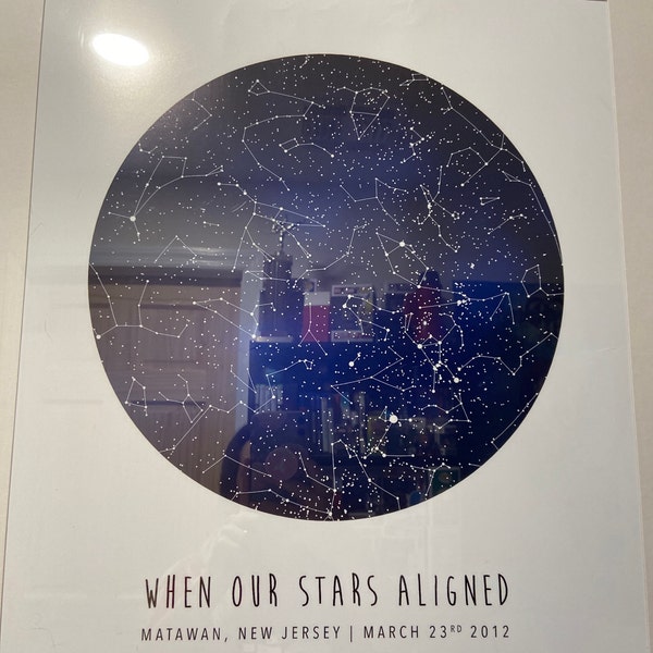 DIGITAL DOWNLOAD - Custom Star Map, Constellation Chart, Map of the ...