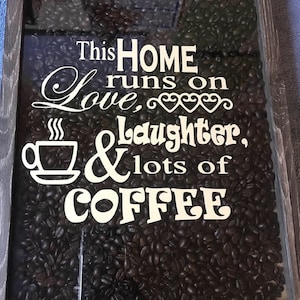 This Home Runs on Love Laughter & Lots of Coffee SVG Digital | Etsy