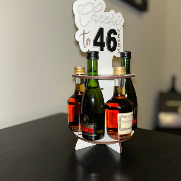 21st Birthday Mini Liquor Bottle Stand: Cheers to 21 Years Gift - Etsy