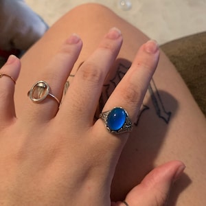 Mood Stone Ring, Mood Jewelry, Mood Ring, Color Changing Ring, Silver ...