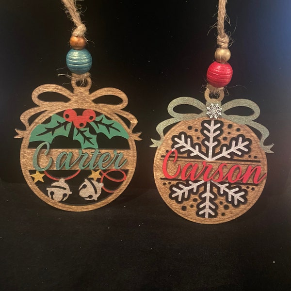 Christmas Ornament With Editable Files. Personalizable Three Designs ...
