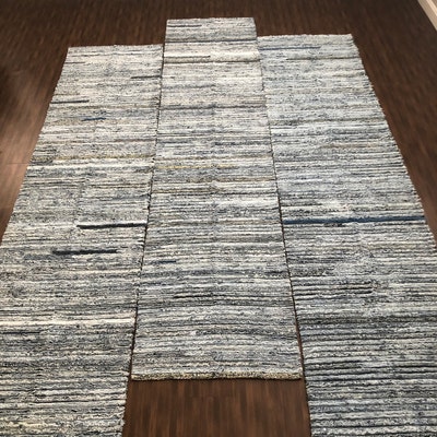 SUPER SOFT Denim Chenille Throw Rug / 24 X 36 / Recycled Blue Jeans ...