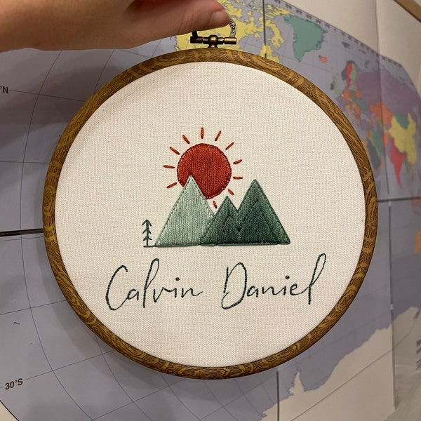 Personalized Floral Baby Name Embroidery PDF Pattern, Custom Name ...