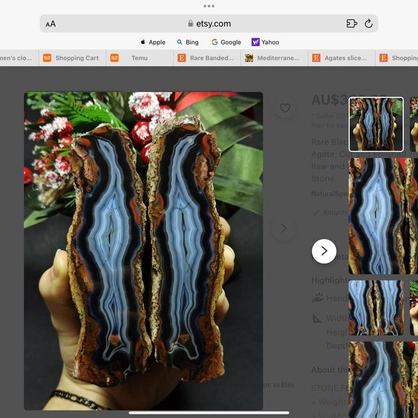 Green Banded and Brown Stick Turkish Agate, Metaphysical Crystals ...