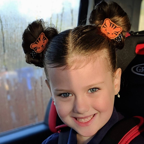 Tiger Hair Clips, Tiger Hair Bow, Tiger Hairclip, Hair Accessories ...