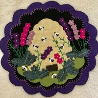 Bloomin' Dahlias Wool Applique Candle Mat PDF PATTERN - Etsy