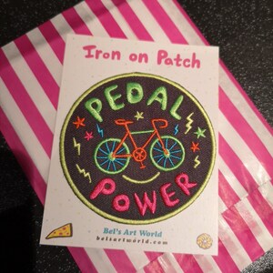 Pedal Power Bike Iron on Patch - Etsy