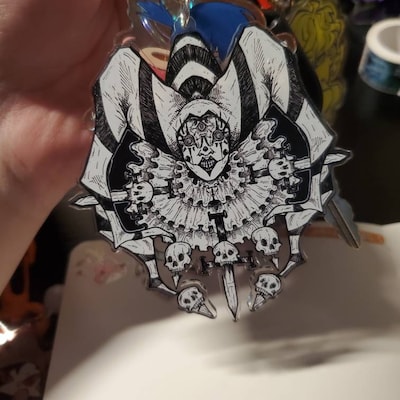 Death Jester Clear Acrylic Keychain - Etsy