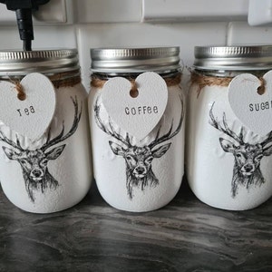 Decoupaged Fox Foxes Light up Glass Mason Jar Handmade - Etsy UK