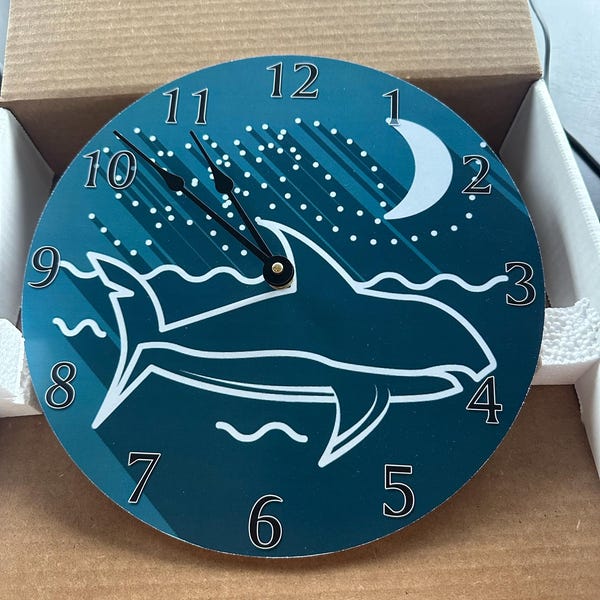 SEA SHELLS on BEACH Clock Sand Ocean Surf Clock Large 10.5 Inch Clock ...