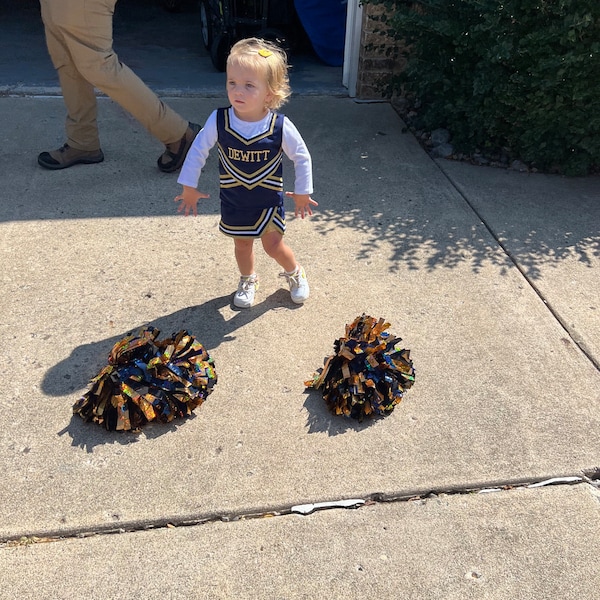Navy Cheer Uniform, Customized Cheerleading Uniform, Girls Cheer ...