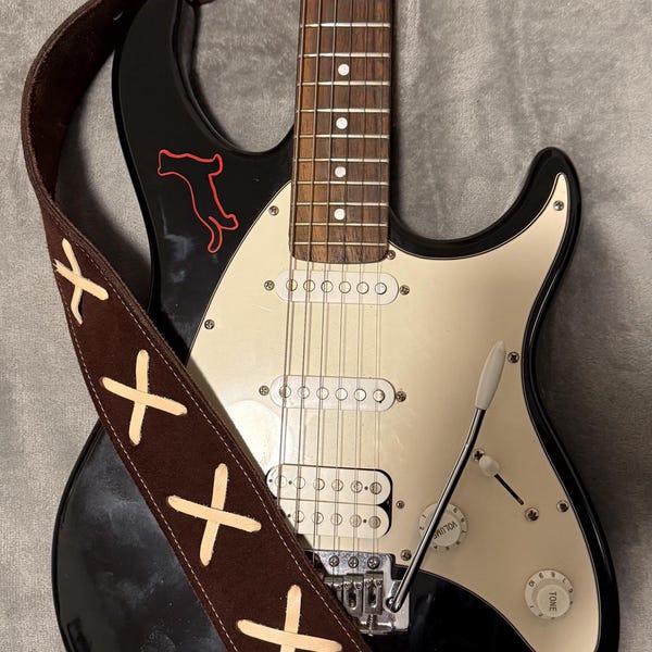 David Gilmour Black Cat Guitar Decal Sticker Luck and Strange Black ...