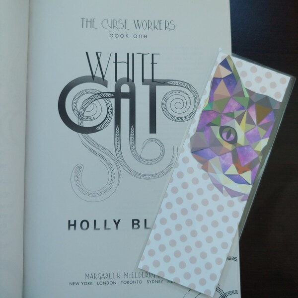 Geometric Cat Bookmark, Colorful Cat Bookmark - Etsy