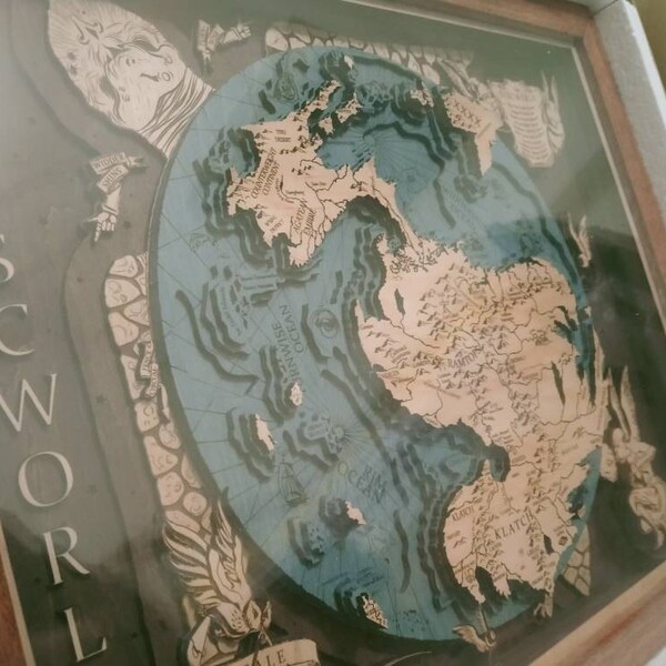 3D Wooden Map of the Enchanted Continents - Etsy