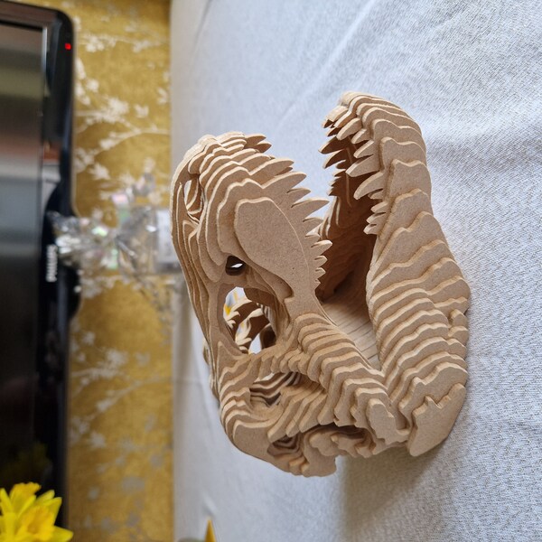 C58-dino Skull - Scroll Saw Pattern (pdf, Dxf, Svg, Eps) - Etsy