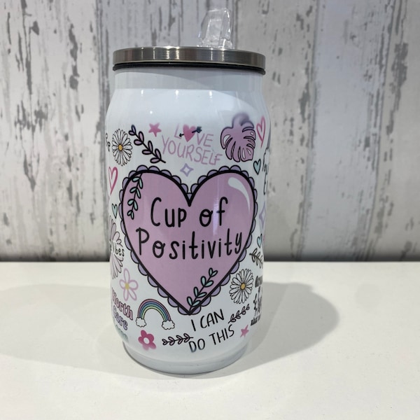 Cup of Positivity Mug PNG, 11oz Mug Wrap for Sublimation, Sublimation ...