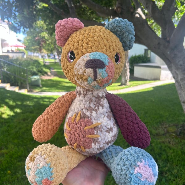 DIGITAL PATTERN: Scrappy Bear Crochet Plushie - Etsy