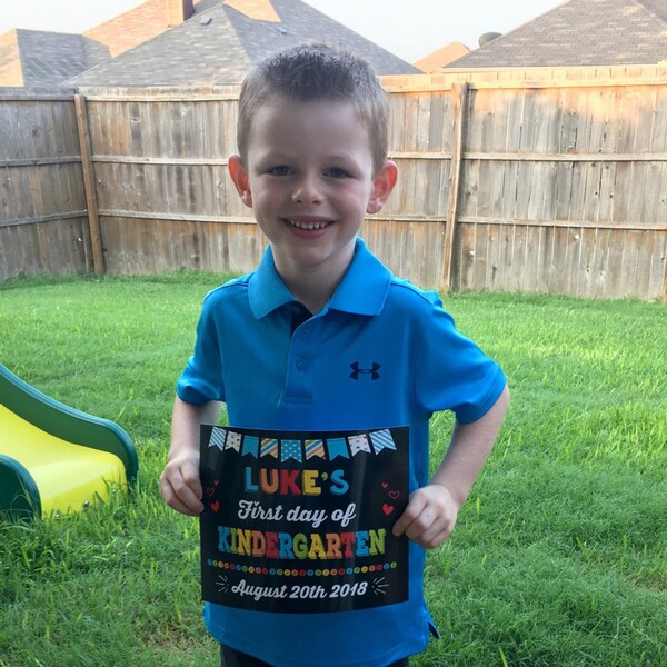 First Day of First Grade Sign PRINTABLE, 1st First Day of School Sign ...