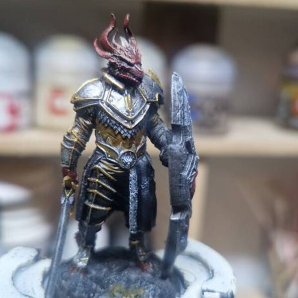 Dark Elf Warrior Miniatur | Fighter Varik Dun Ate | Tabletop Spiele ...