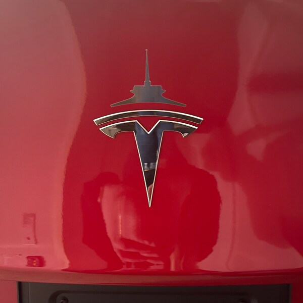 The Original Seattle Tesla Model 3/Y Badge Topper Decal - Etsy