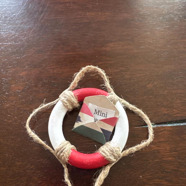 Miniature Dollhouse Life Preserver, Mini Beach House Decoration - Etsy