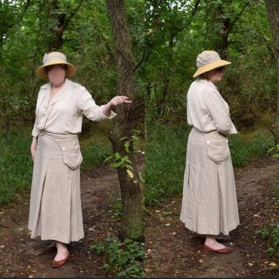 E-pattern MULTISIZE Circa 1916 Eloise Surplice Dress & Shield Wearing ...