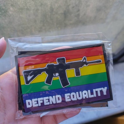 AR-15 Defend Equality LGBTQ Gay Pride Flag and Rifle PVC Patch With ...