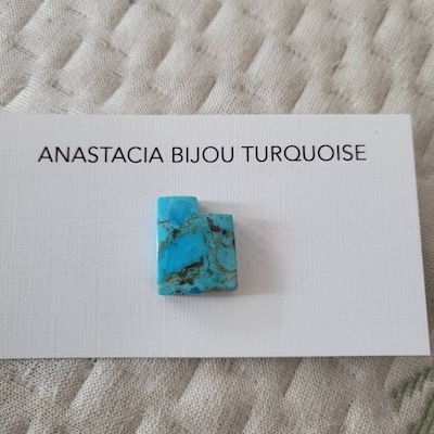 Kingman Turquoise Lightning Bolt Cabochon - Etsy