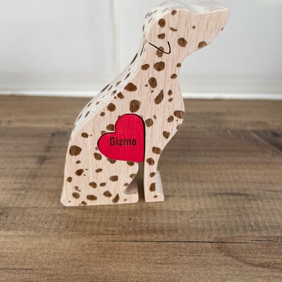 Apricot Cockapoo Small Figurine, Wooden Dog Statue With Engraved Love ...