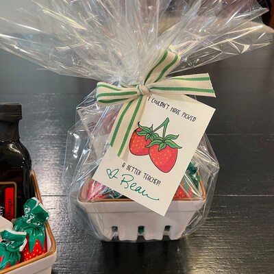 Printable Teacher Appreciation Gift Tags, Strawberry Picked A Better ...