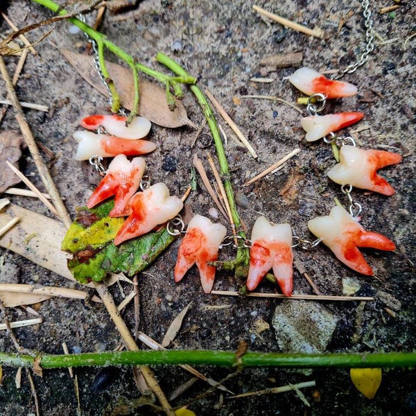 Gothic Teeth Earrings, Dangling Human Tooth, Handmade Molars, Oddities ...